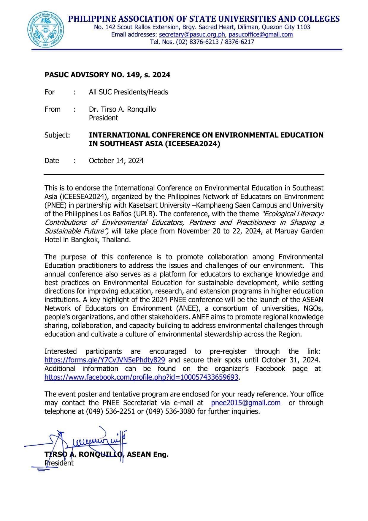 News – PHILIPPINE NETWORK OF EDUCATORS ON ENVIRONMENT (PNEE), INC.